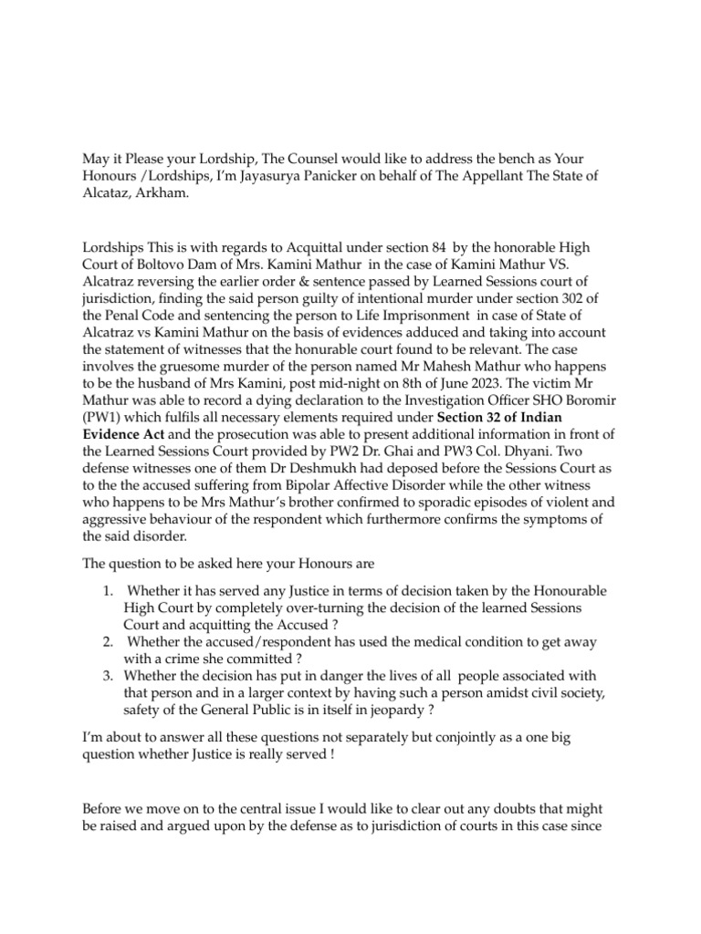 Criminal Law- Case Draft | PDF