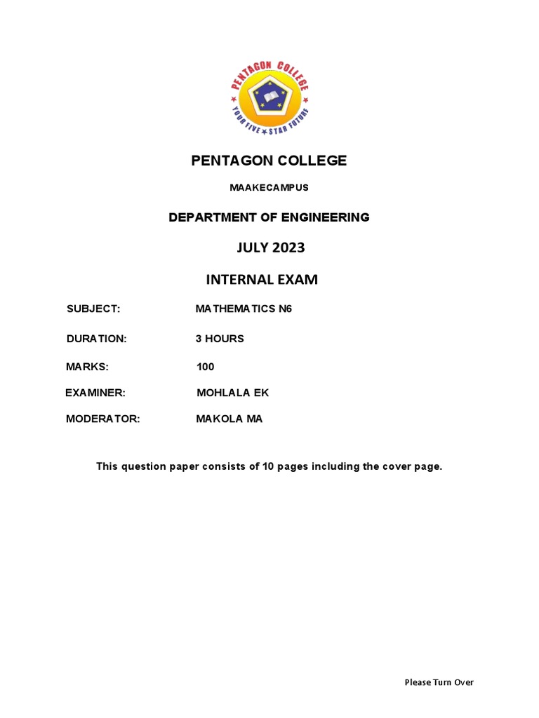 Maths-N6 Test 02 | PDF