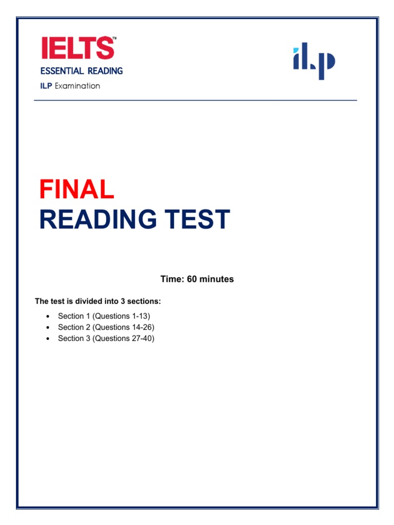 Final Reading Test - Essential A | PDF | Supermarket | Placebo