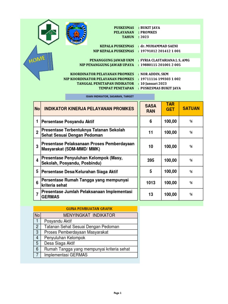 Capaian Indikator Pel. Promkes Dan Analisisnya | PDF
