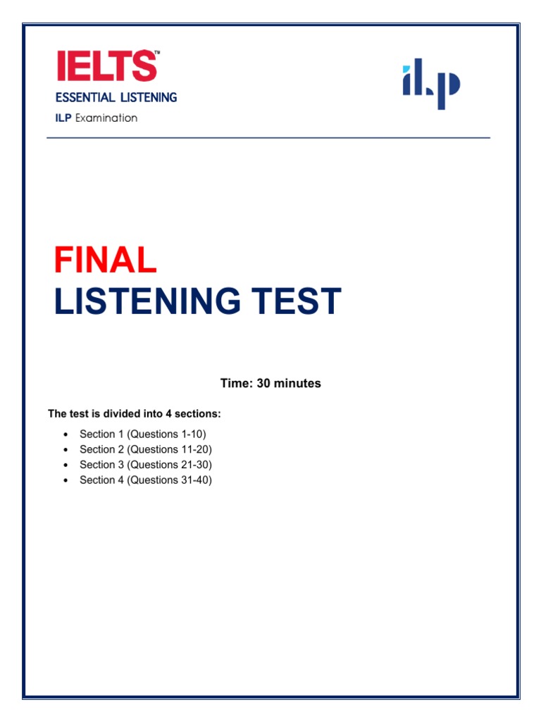 Final Listening Test - Essential A | PDF | Animation | Pixar