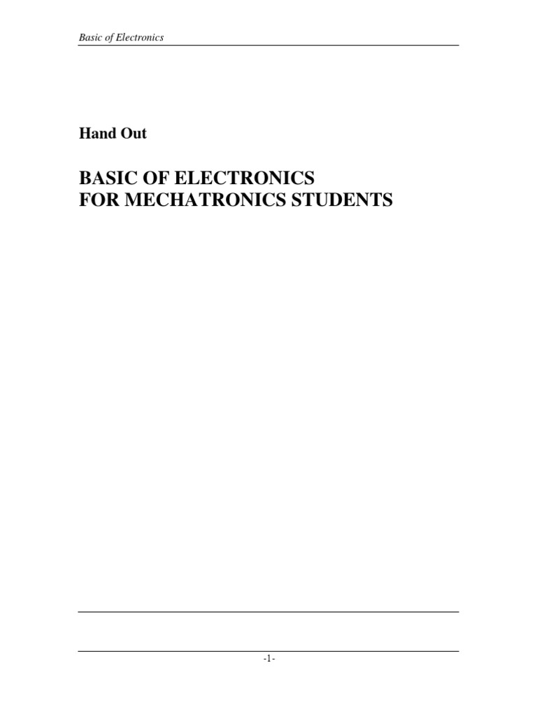 Basic Electronics Book | PDF | Inductor | Transformer