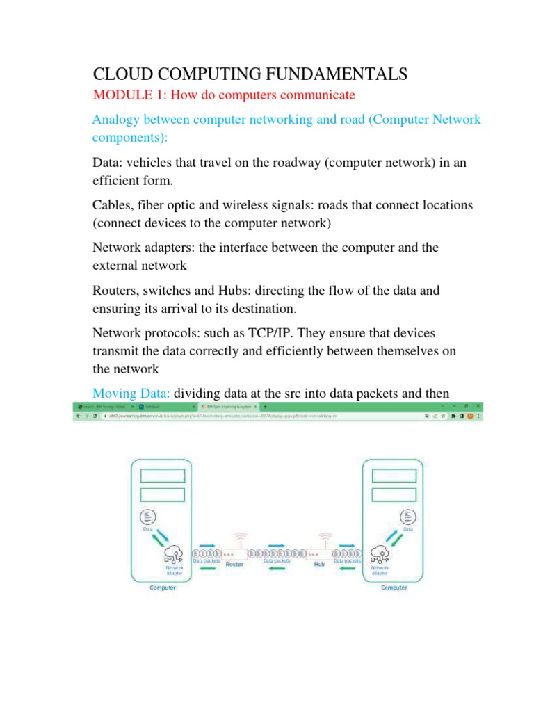 CLOUD COMPUTING FUNDAMENTALS Course1 | PDF | Cloud Computing | Computer Network