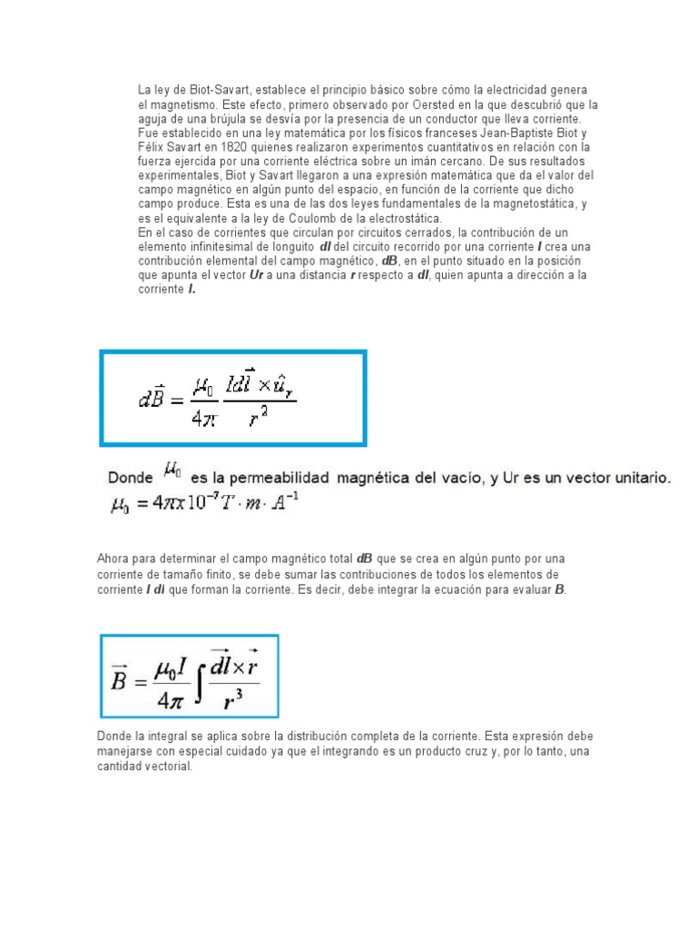 Ley de Biot Savart | PDF | Campo magnético | Física