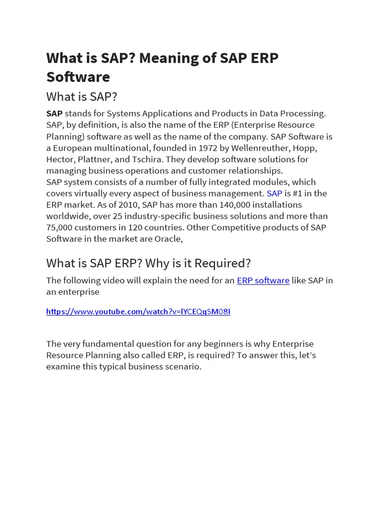 Sap Beginner | PDF | Enterprise Resource Planning | Customer ...