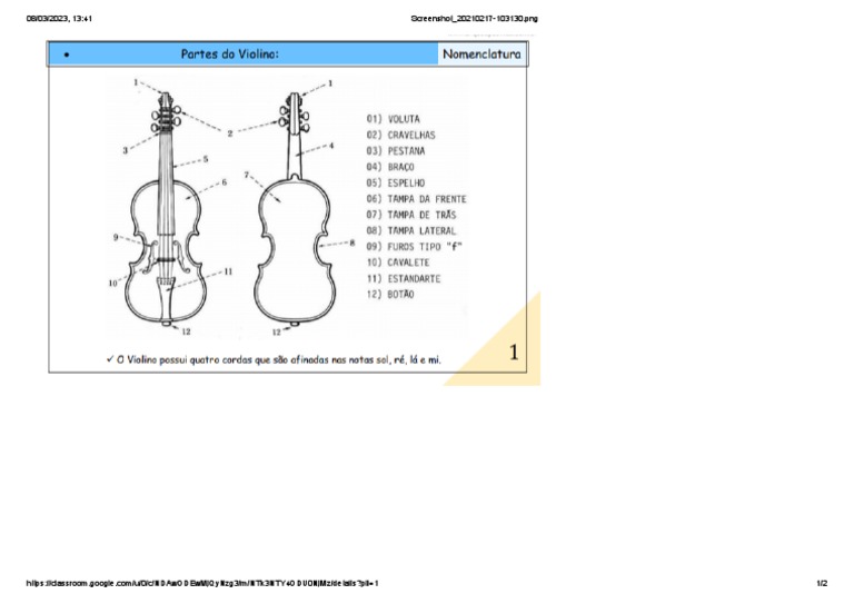 Partes Do Violino | PDF