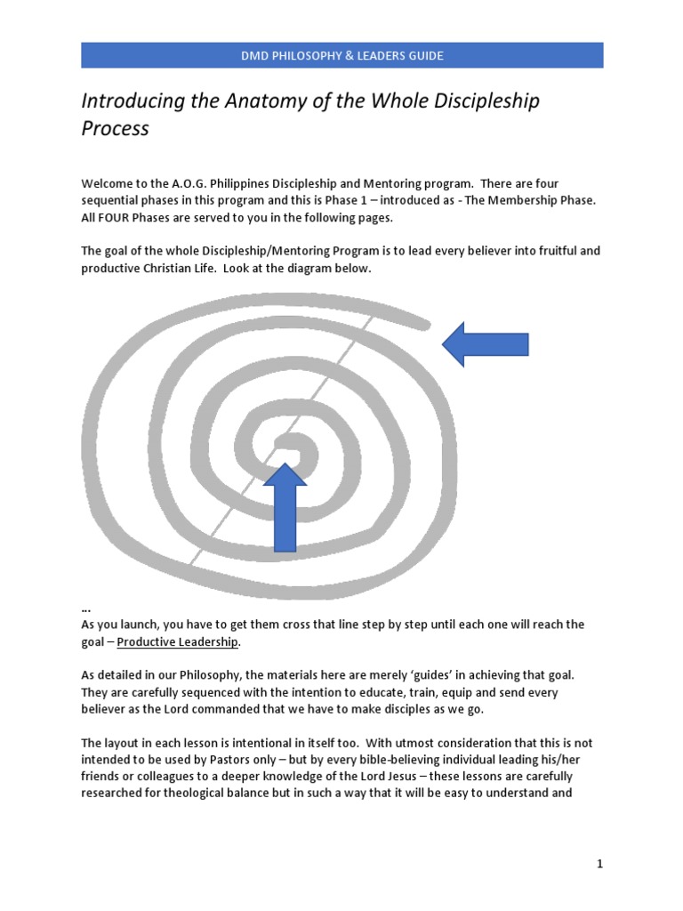 Introducing The Anatomy of The Whole Discipleship Process: DMD ...