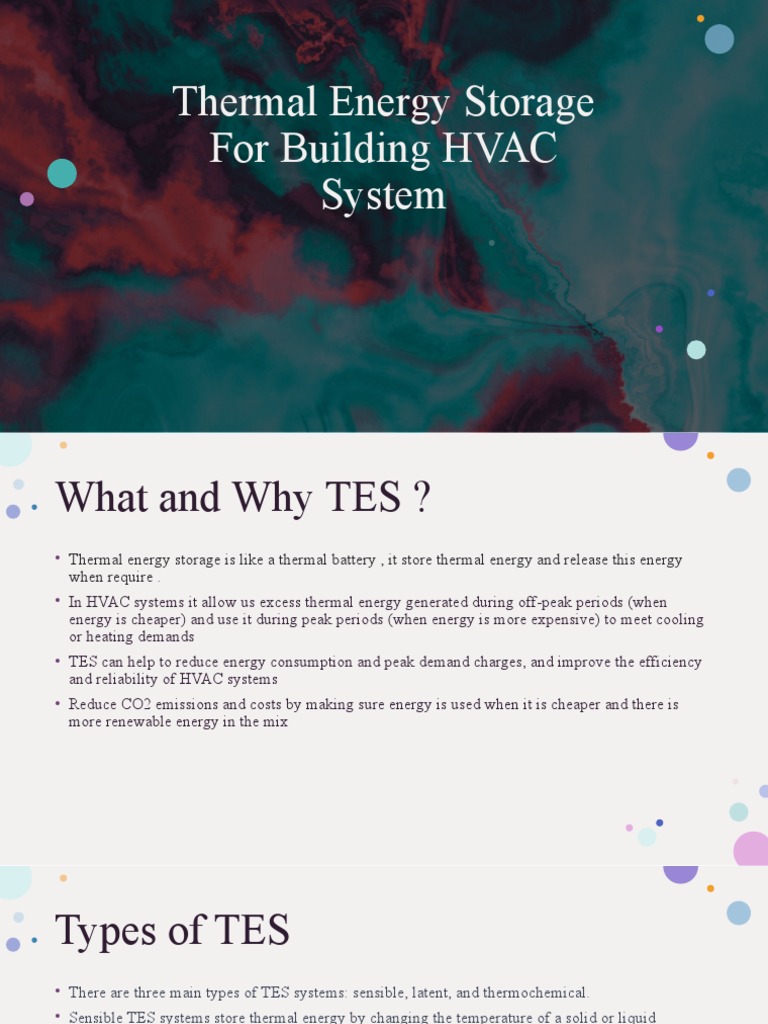 Thermal Energy Storage For Building HVAC System | PDF | Energy Storage ...