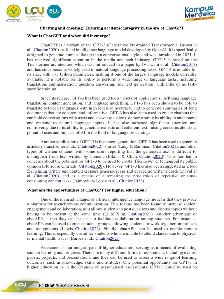 Reading Articles - Chatting and Cheating - Ensuring Academic Integrity ...