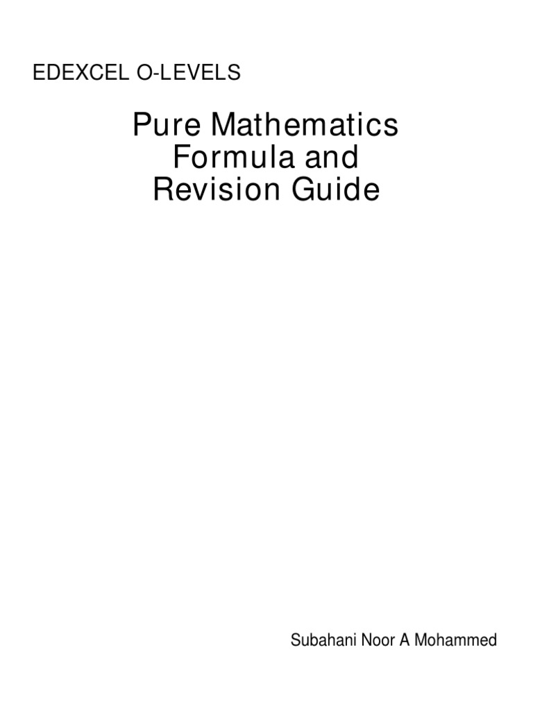 Pure Mathematics Formula Spec | PDF | Logarithm | Functions And Mappings