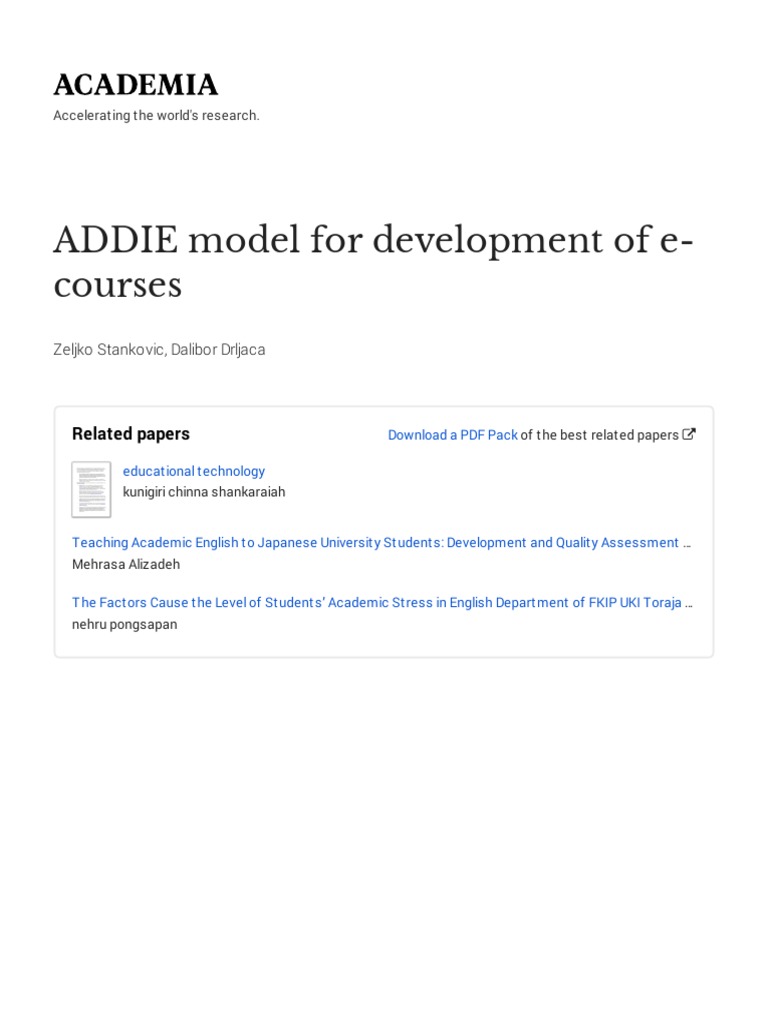 ADDIE - Model - For - E-Learning - Sinteza2017 - Corr-With-Cover-Page ...
