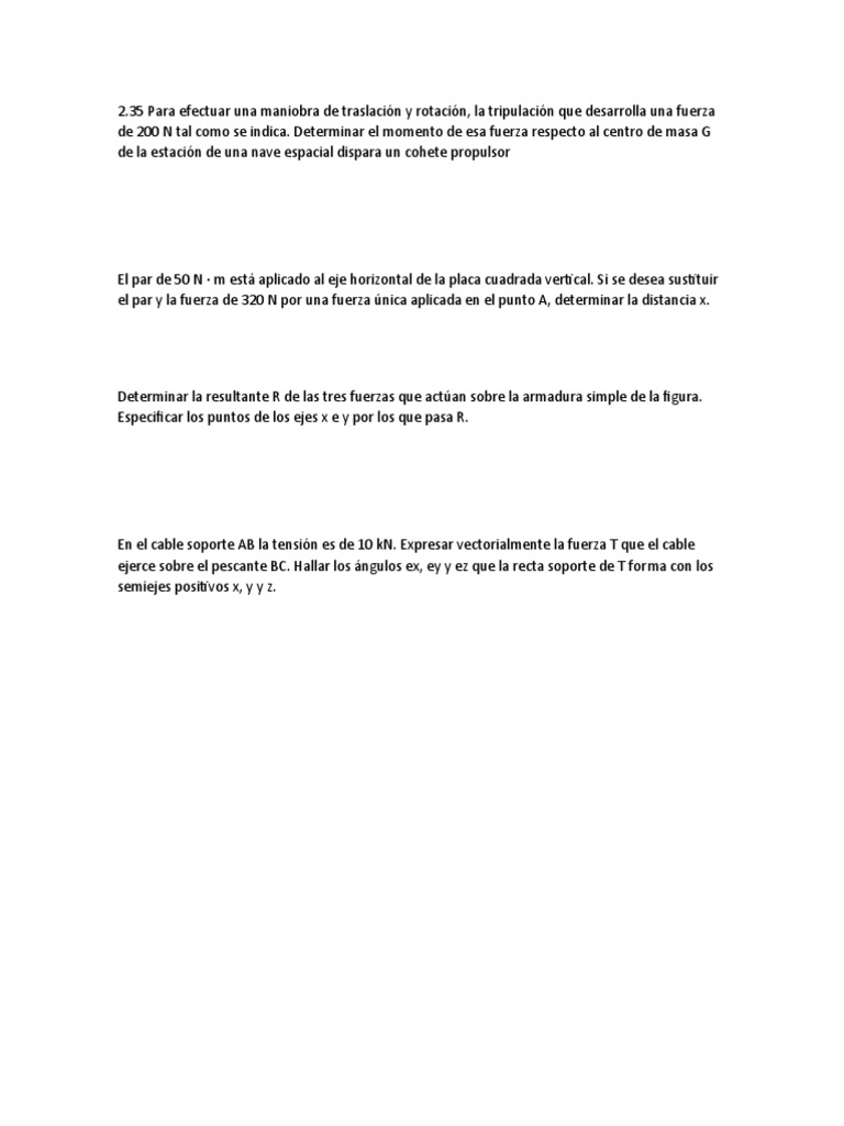 Trabajo de Estatica | PDF