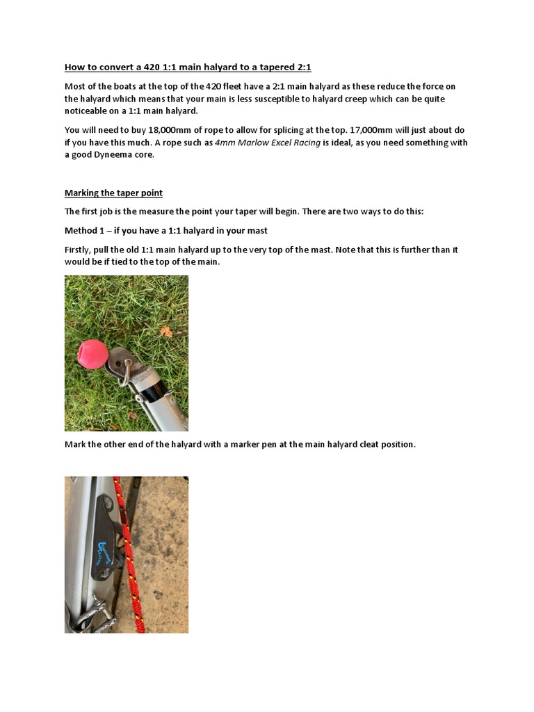 2.1 Main Halyard | PDF | Ships