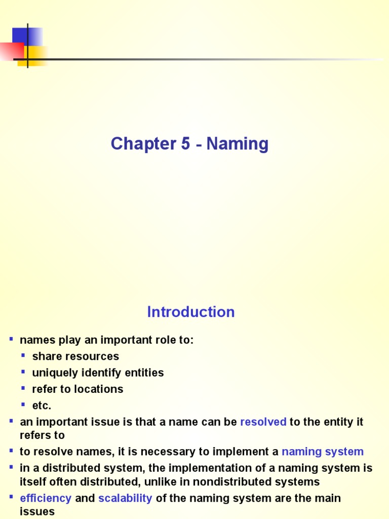 Distributed Systems Chapter 5-Naming 1 | PDF | Domain Name System ...