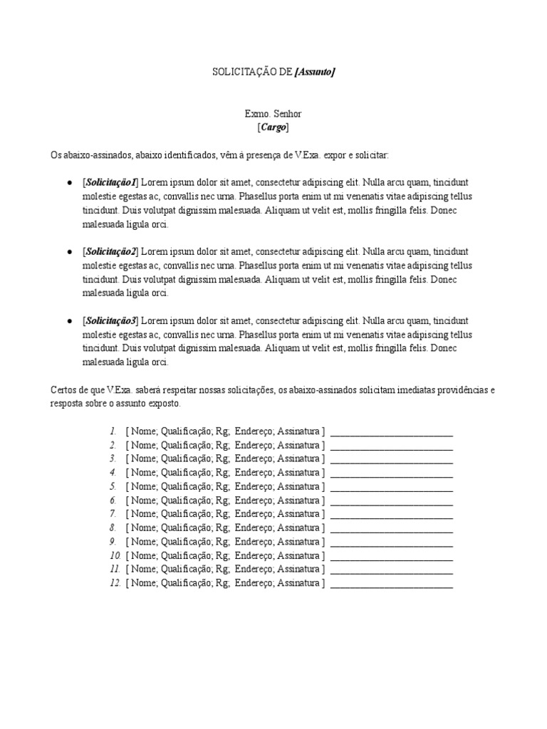 Modelo de Abaixo Assinado | PDF | Xadrez