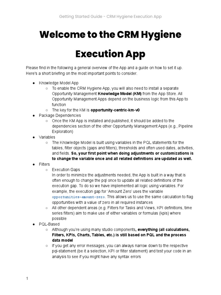 CRM Hygiene App Setup Guide | PDF | Customer Relationship Management ...