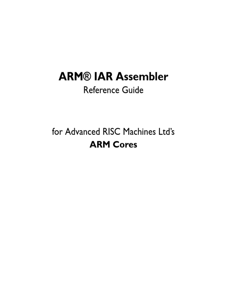 ARM IAR Assembler Reference Guide | PDF | Assembly Language | String (Computer Science)