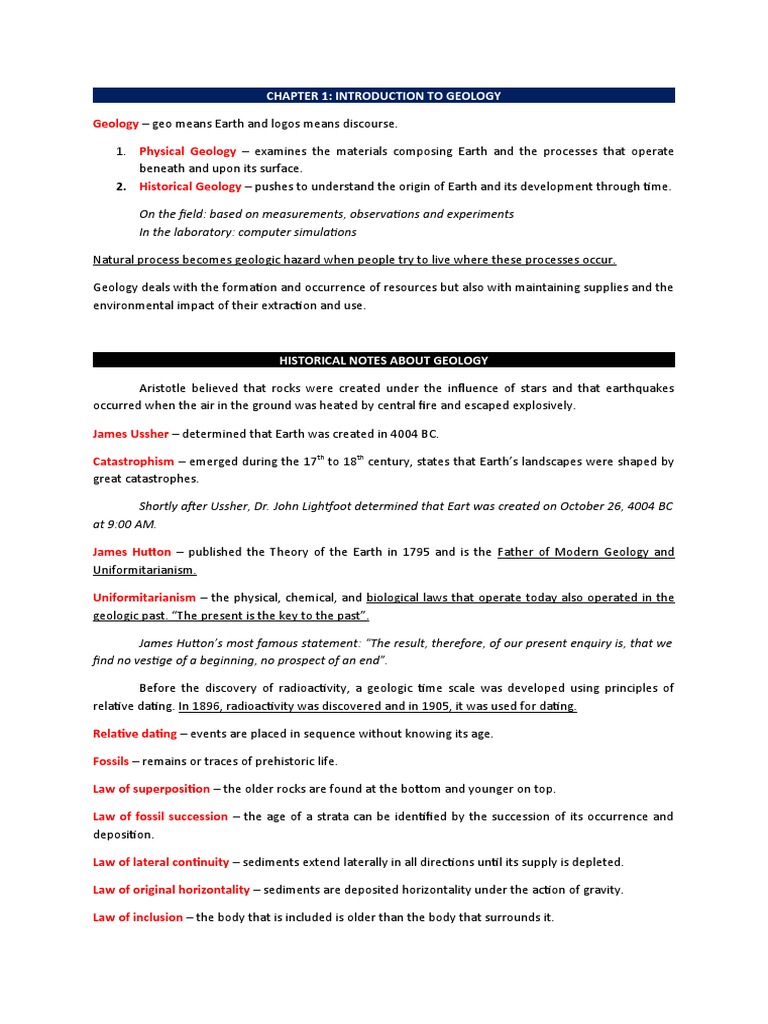 Introduction to Geology Principles | PDF | Plate Tectonics | Seabed