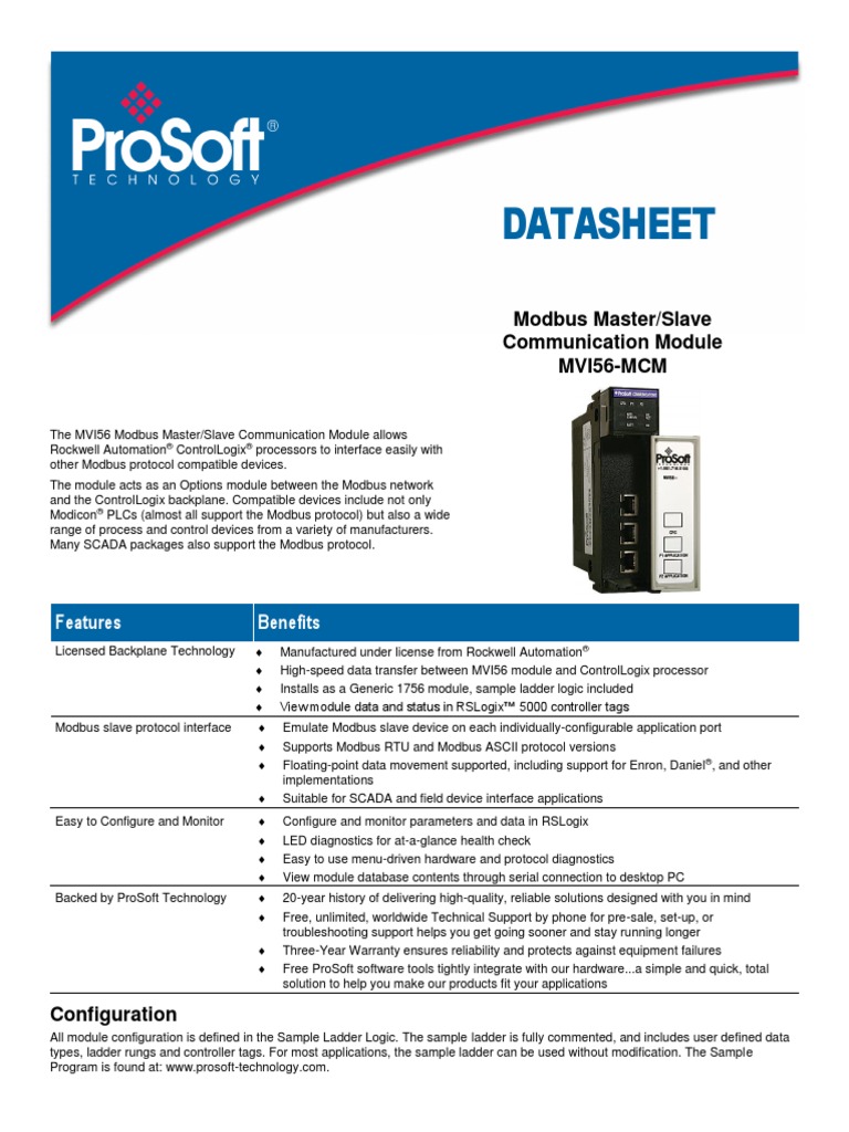 MVI56 MCM Datasheet | Download Free PDF | Programmable Logic Controller ...