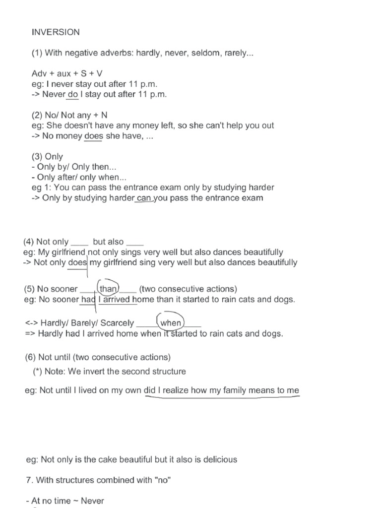 INVERSION Grade 12 | PDF