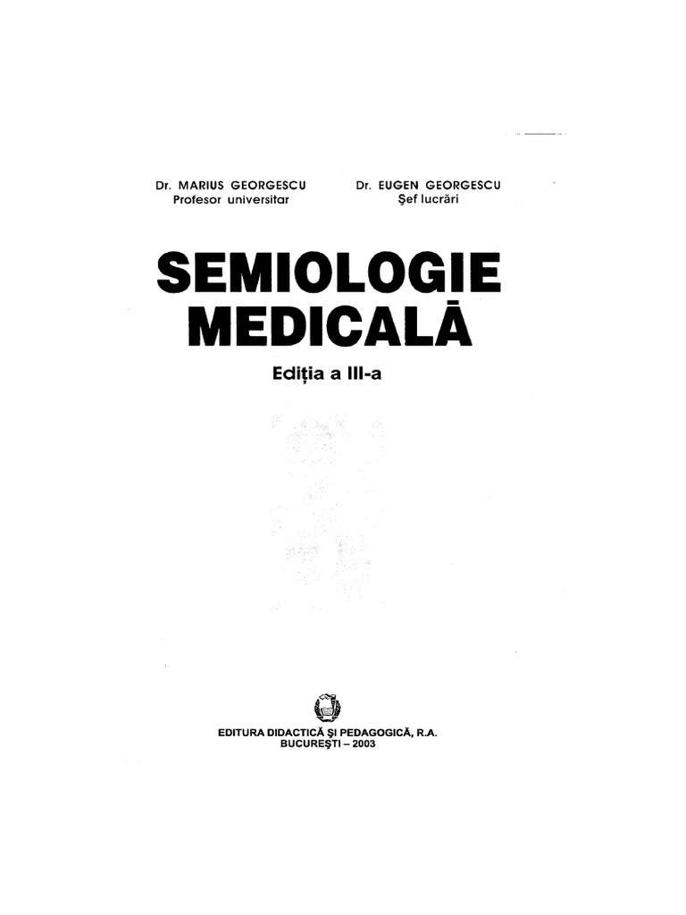 Carte Curs Semiomed - Georgescu | PDF