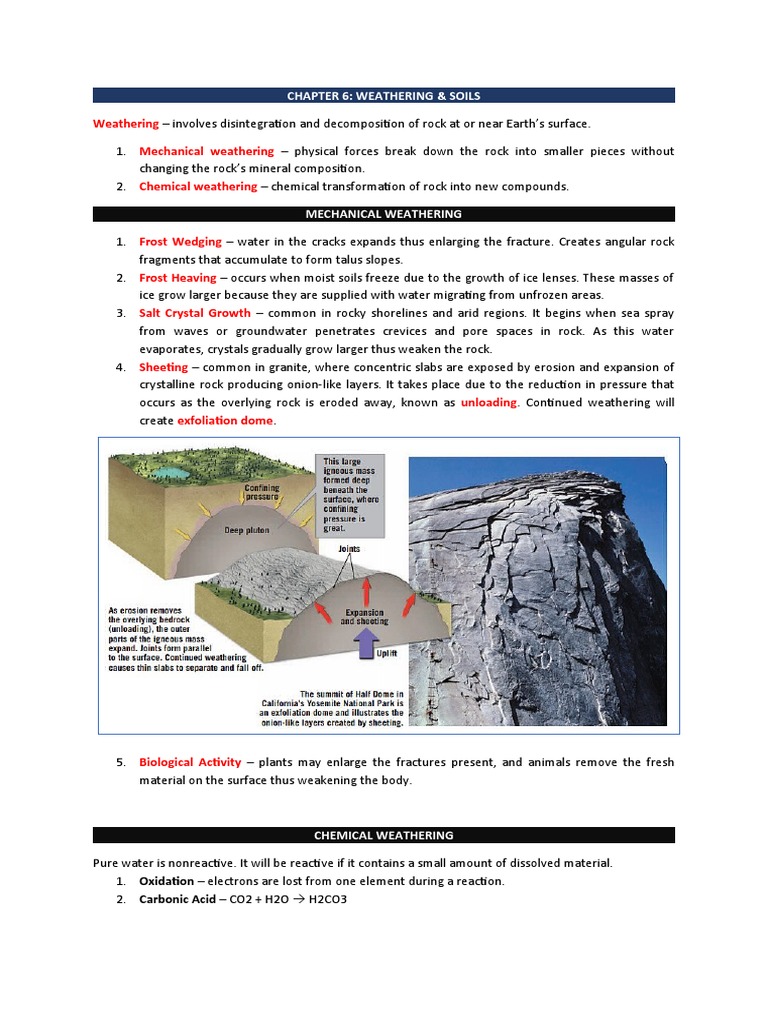 CHAPTER 6 - Principles of Geology | PDF | Soil | Weathering