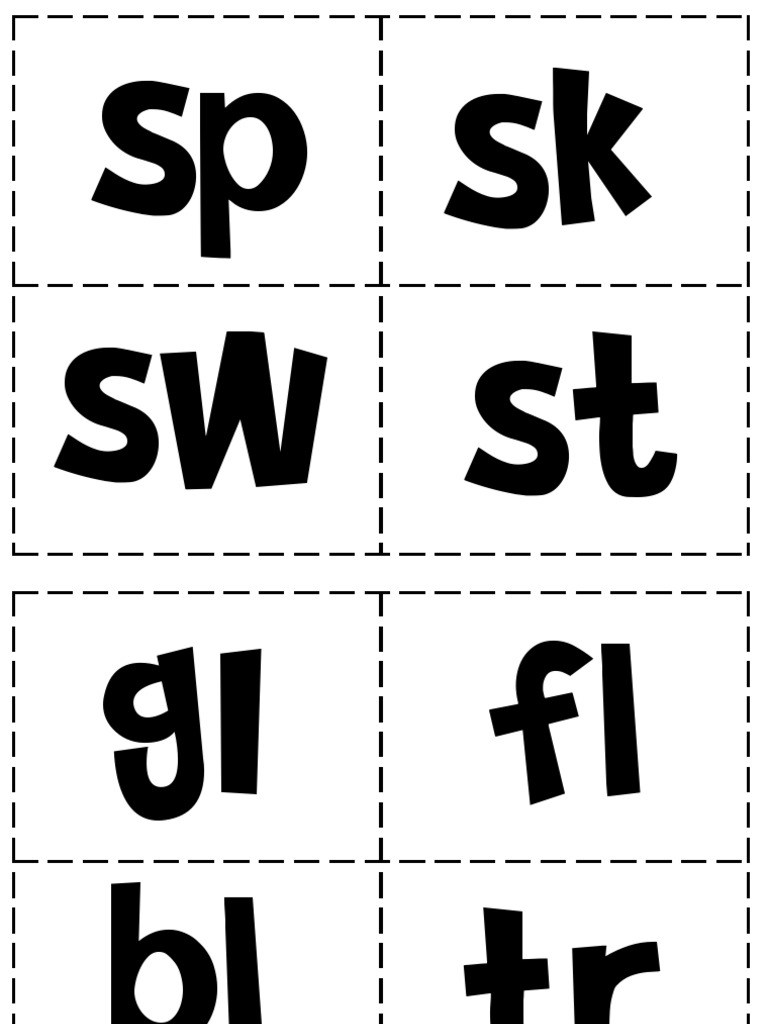 Initial Blends Flash Cards | PDF