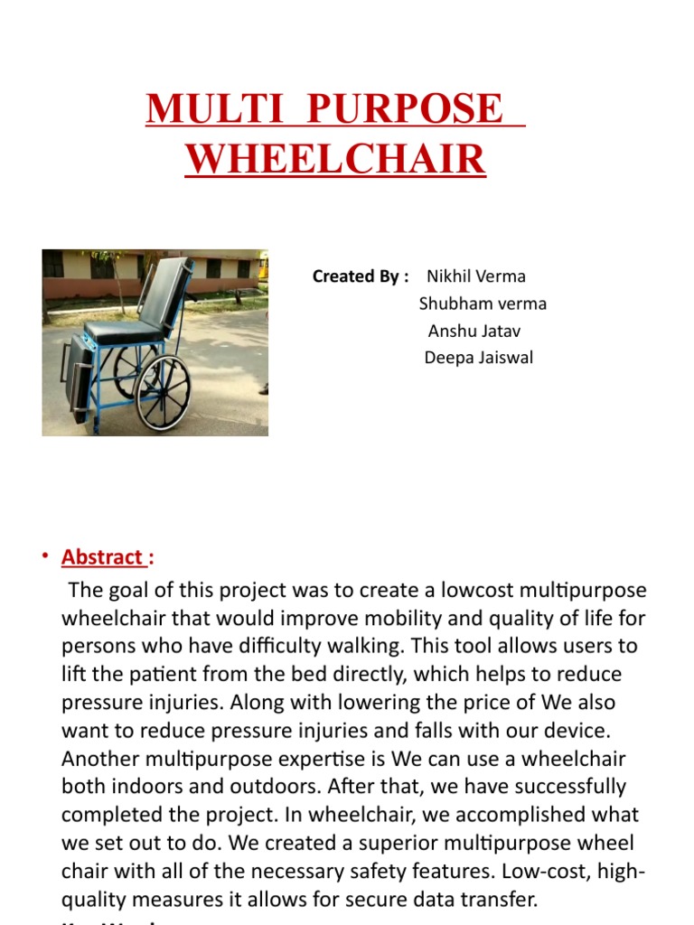 Multi Purpose Wheelchair-1 | PDF | Wheelchair | Metal Fabrication