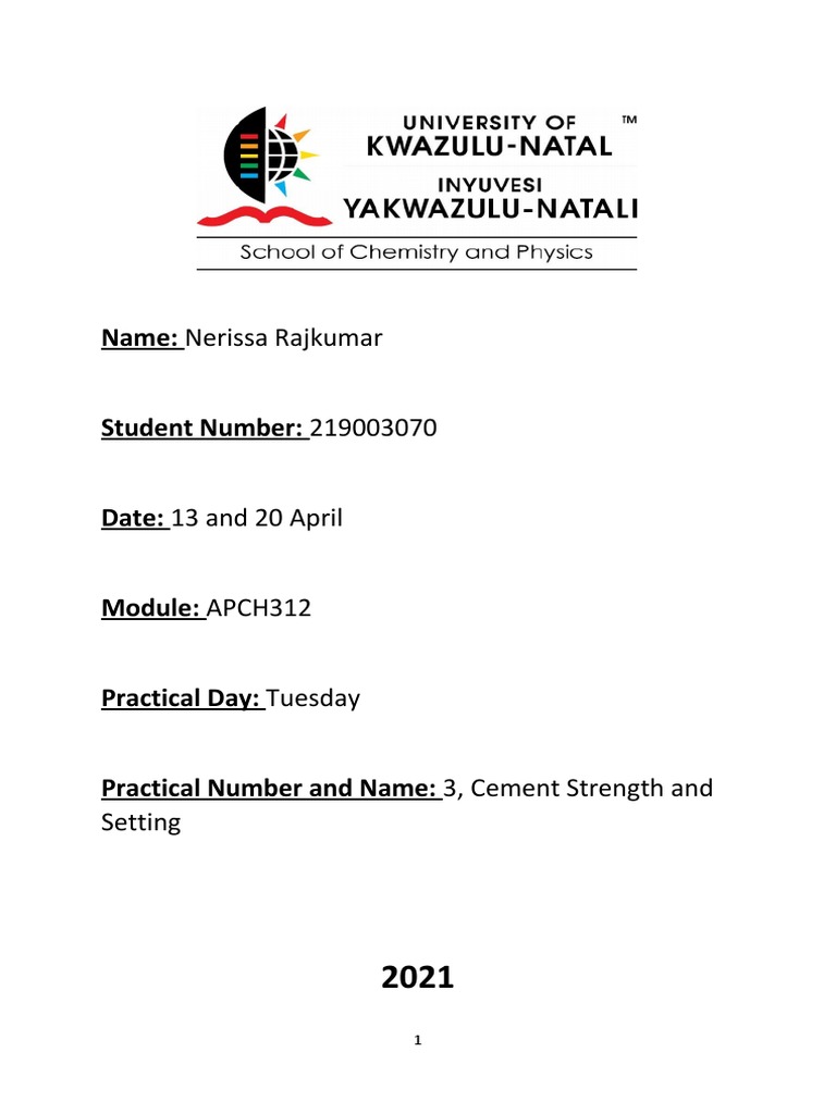 Apch312 Practical 3 | PDF | Cement | Mortar (Masonry)