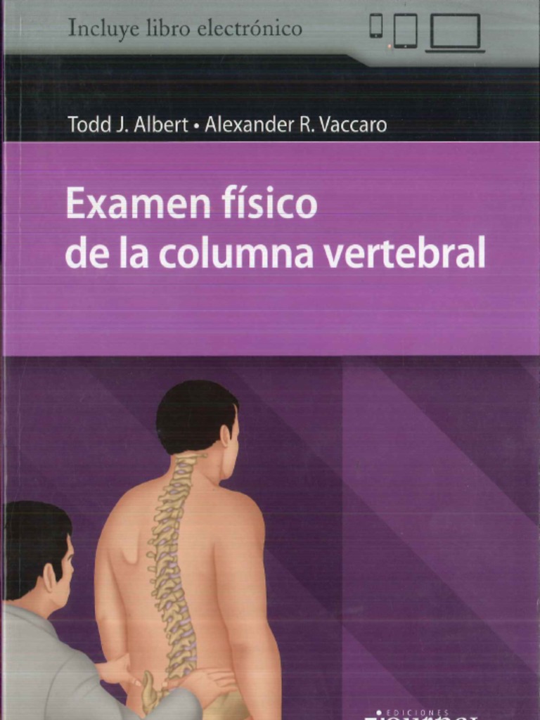 Examen Fisico de La Columna Vertebral-Todd Albert | PDF