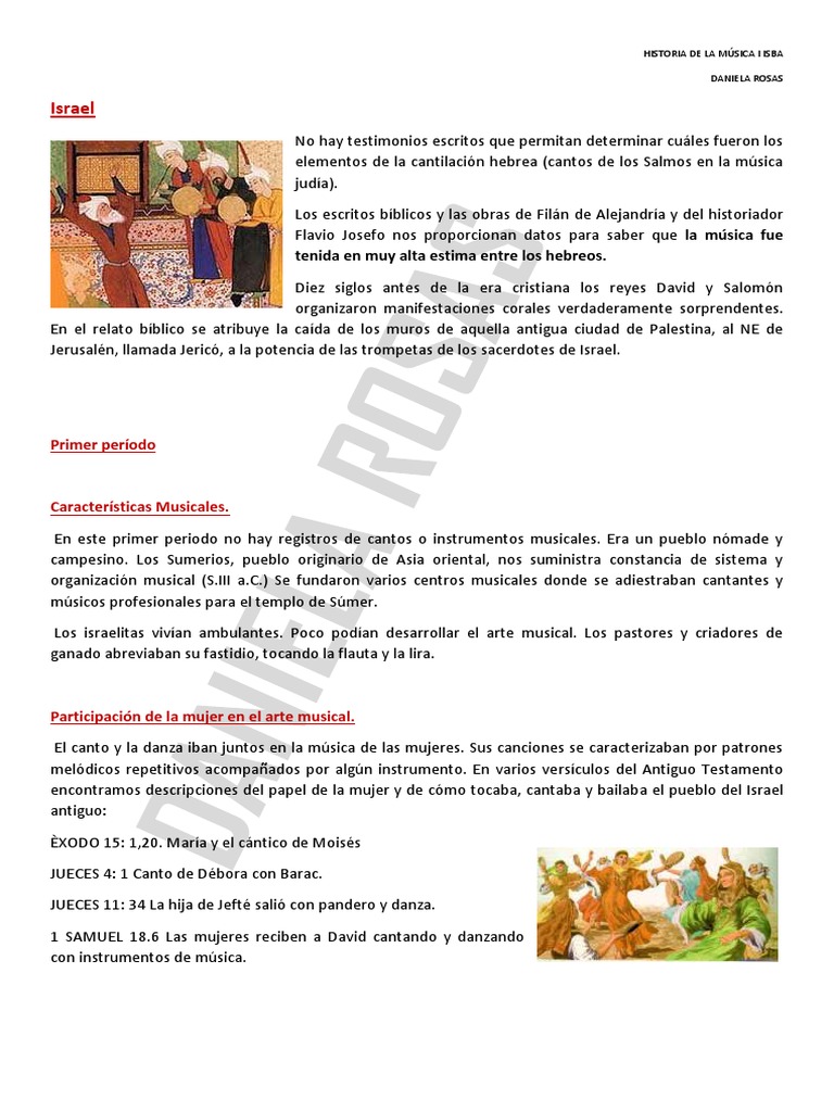 La Antiguedad Israel | PDF | David | Instrumentos musicales