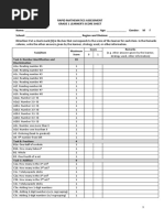 RMA Grade 3 Learner S Score Sheet 13 June 2023 | PDF