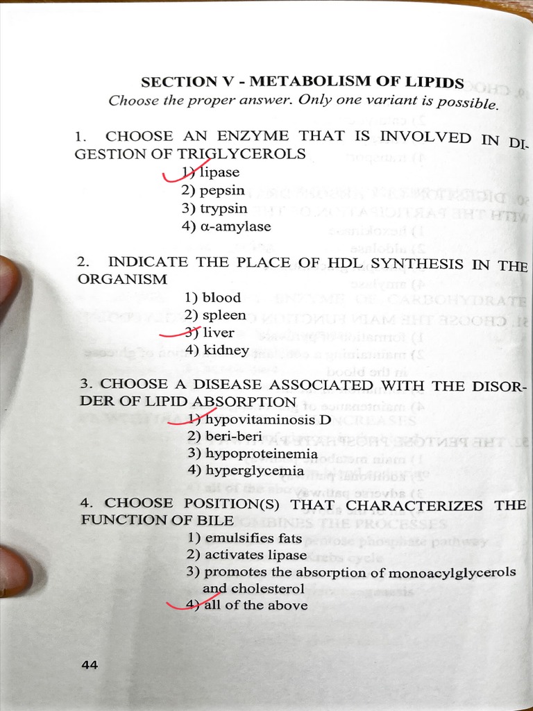 Metabolism of Lipids | PDF