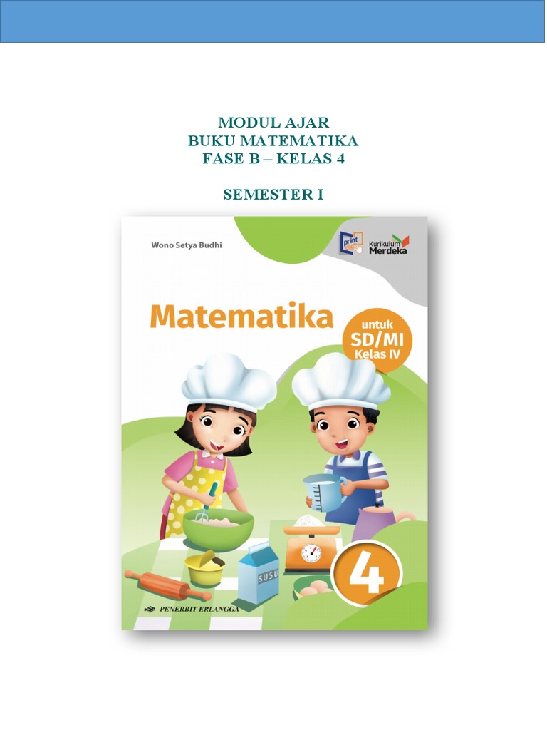 Modul Ajar (Ma) Matematika Fase B Kelas 4 | PDF | Karier & Perkembangan