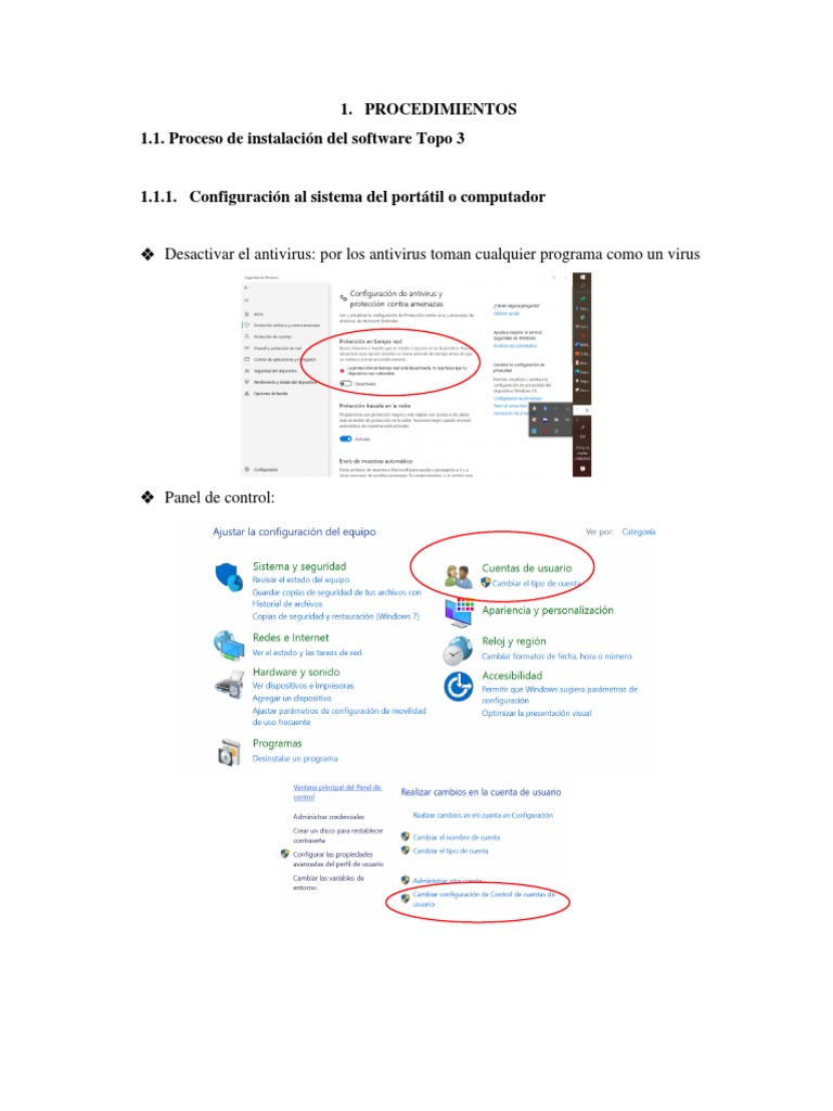 Procedimiento Instalación Software Topo 3 | PDF