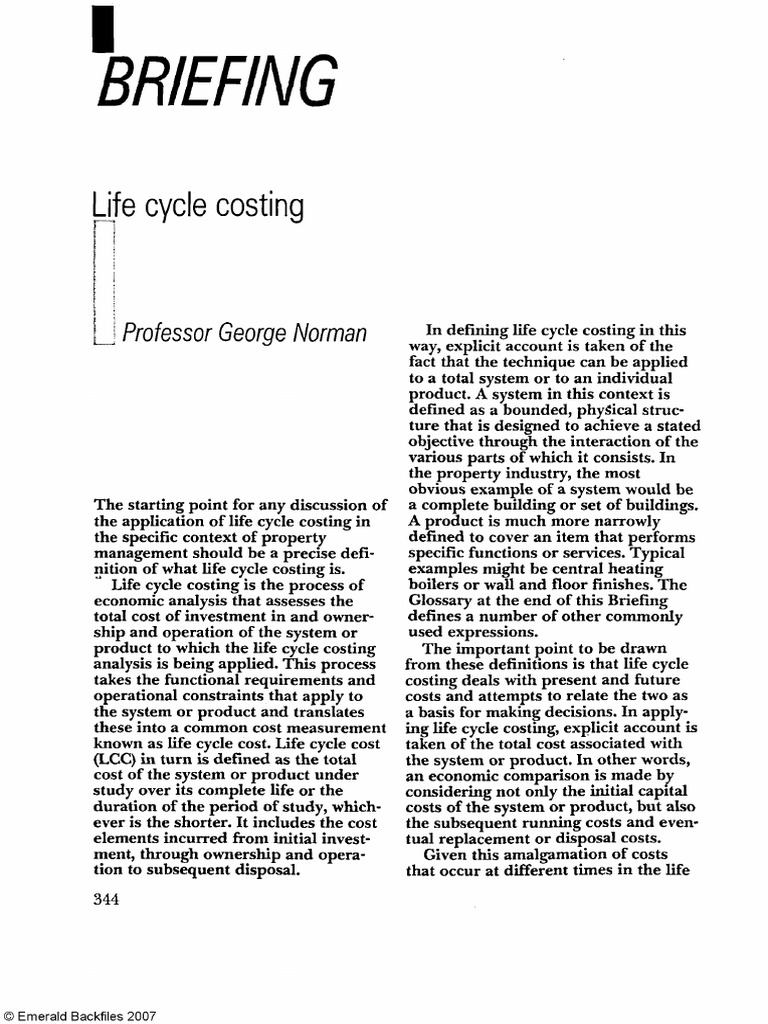 Definition of LCC | PDF | Life Cycle Assessment | Risk