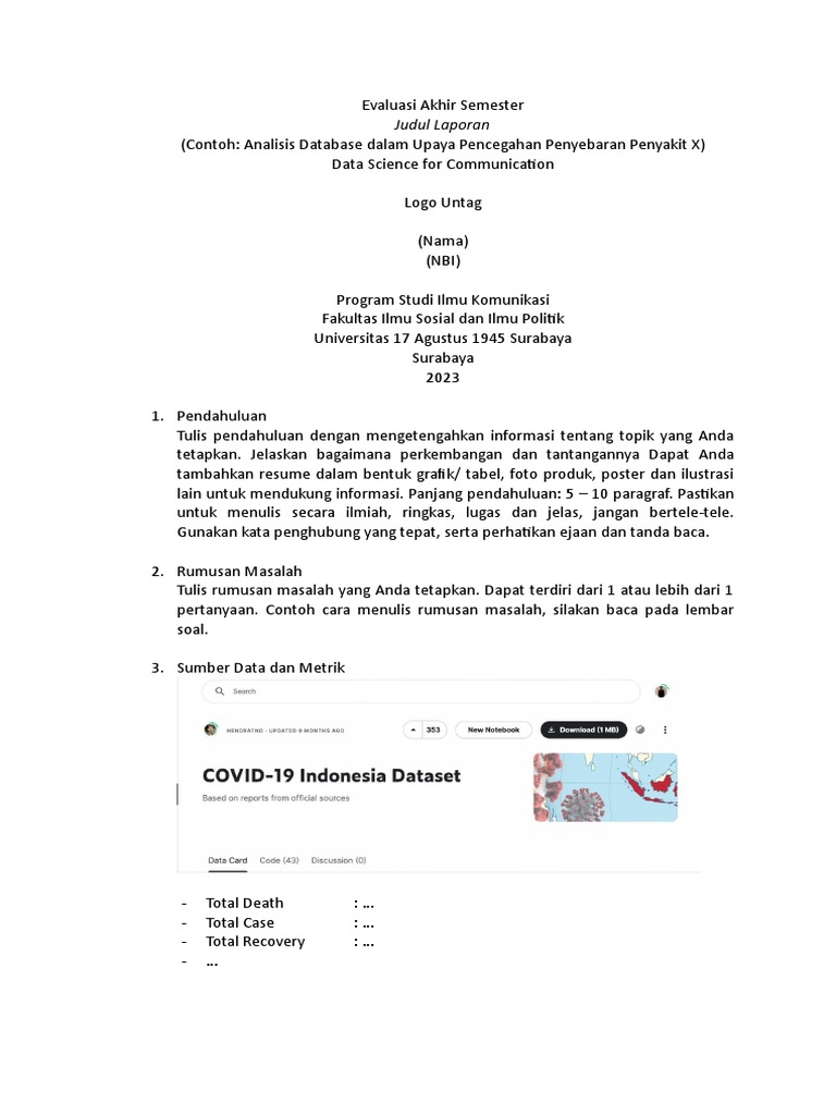 Template Laporan EAS Ass | PDF