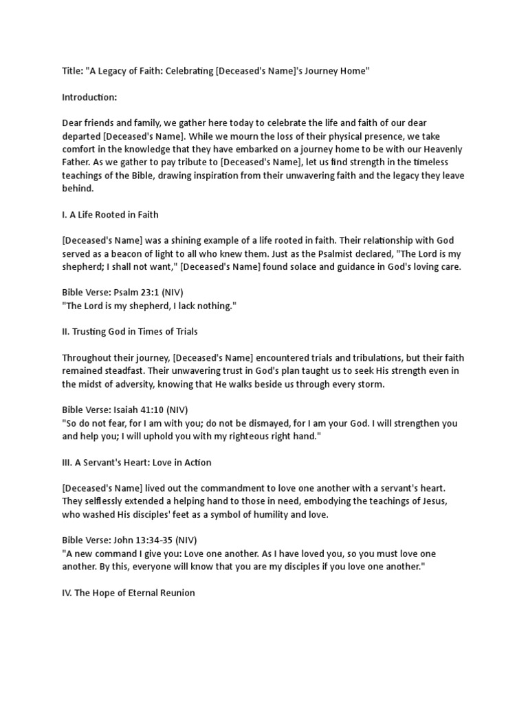 A Legacy of Faith | PDF | Jesus | Faith