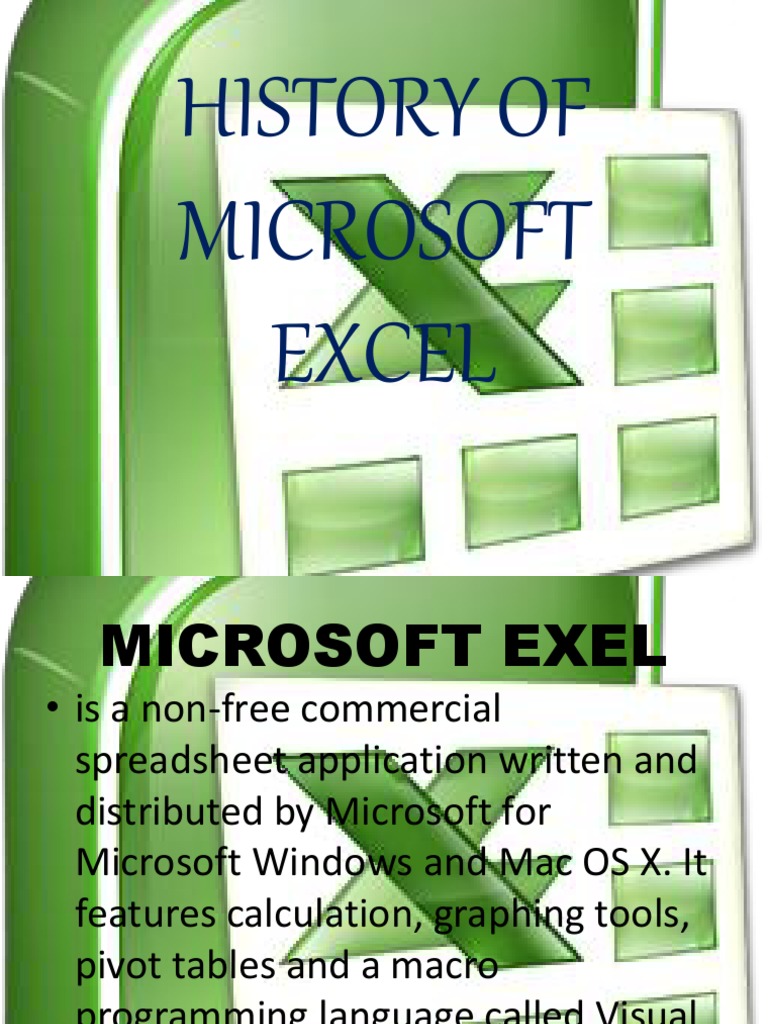  History Of Microsoft Excel Microsoft Excel Spreadsheet Free 30 
