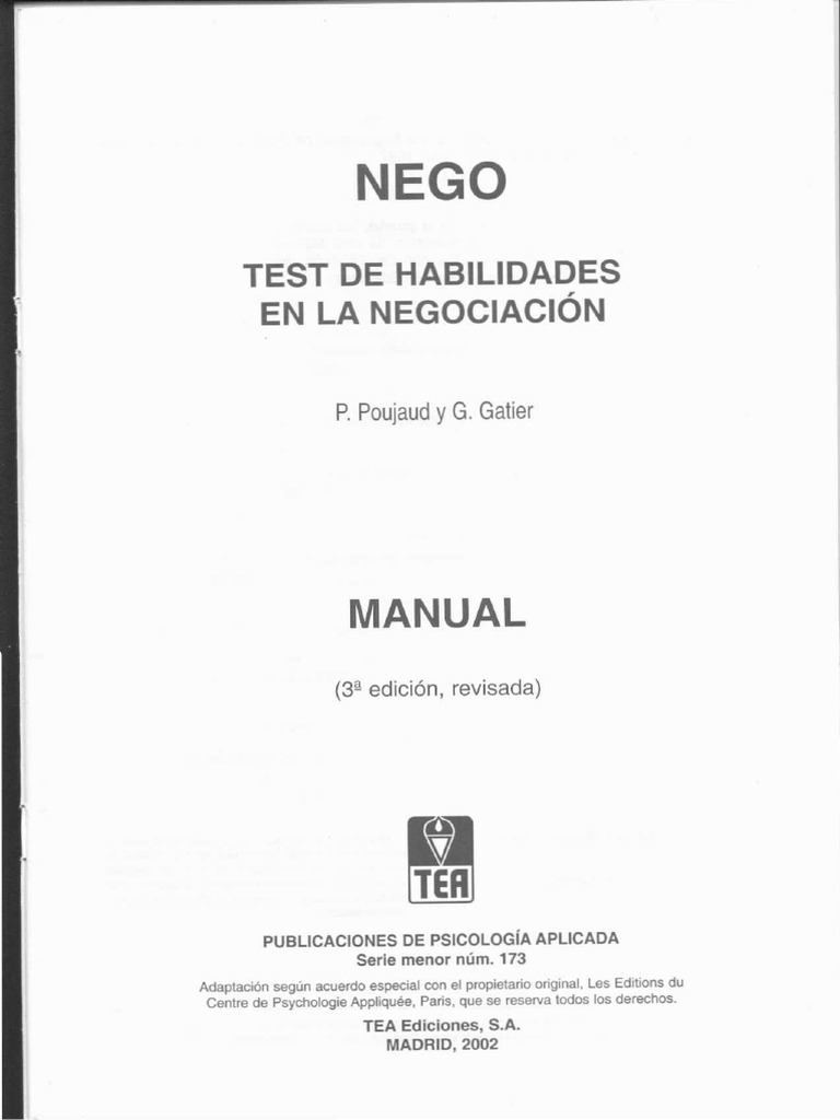 NEGO - Manual | PDF