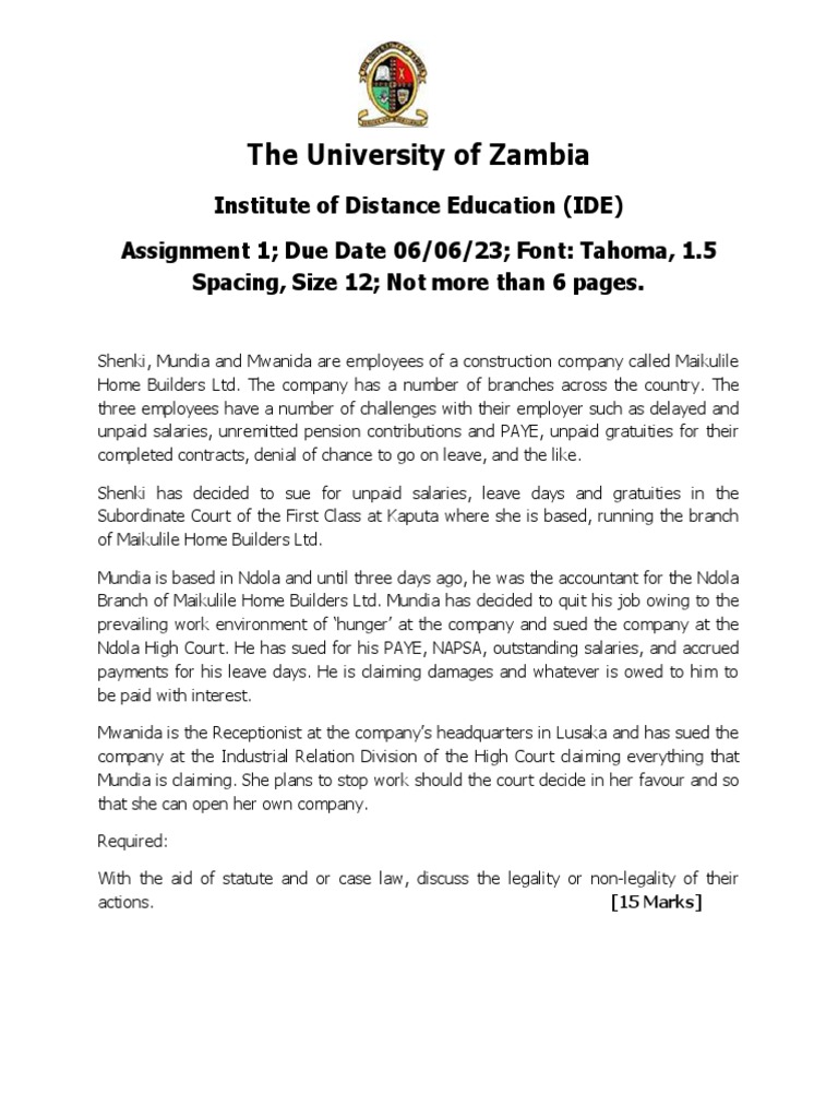 Assignment Two 2023 LLB | PDF