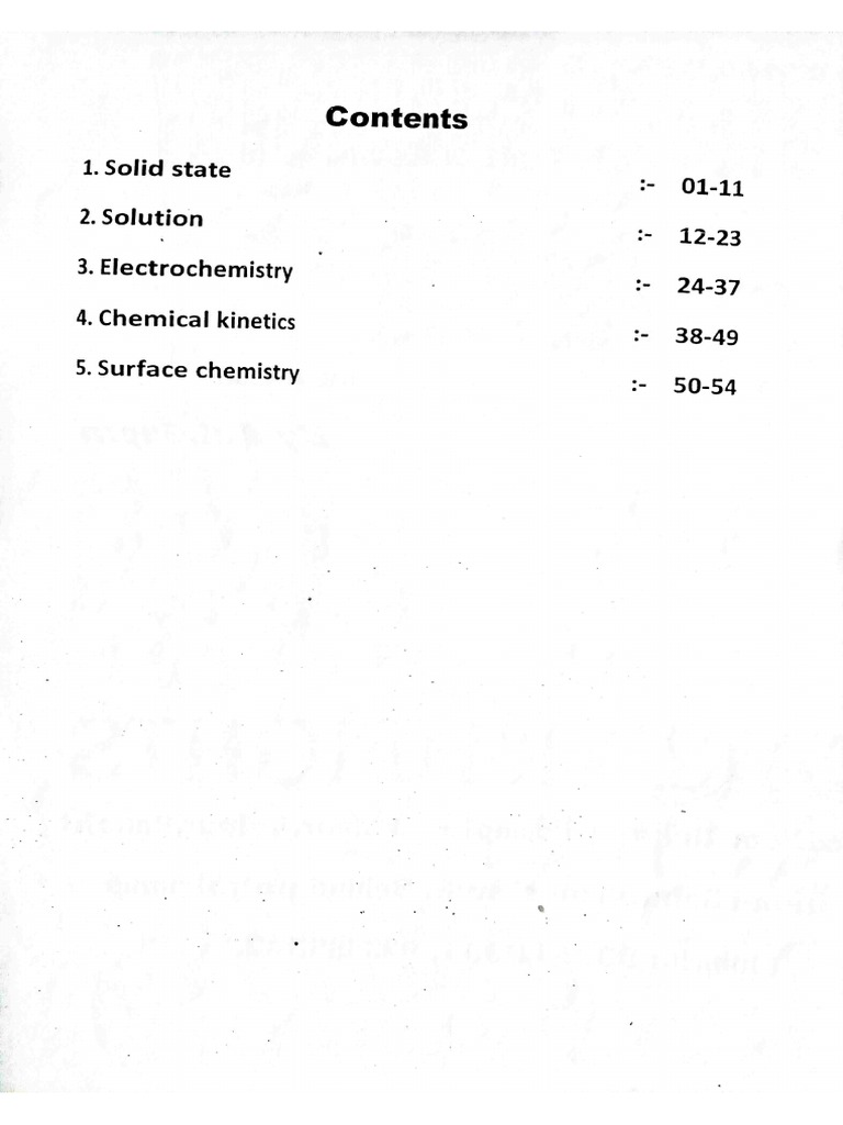 Physical Chemistry Class 12 | PDF