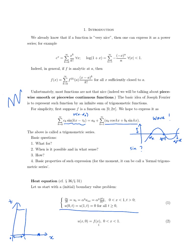 Note 1 Annotated | PDF | Fourier Series | Fourier Transform