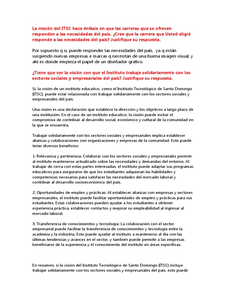 Misión, Visión y Valores Del ITSC | PDF | Crecimiento personal y profesional