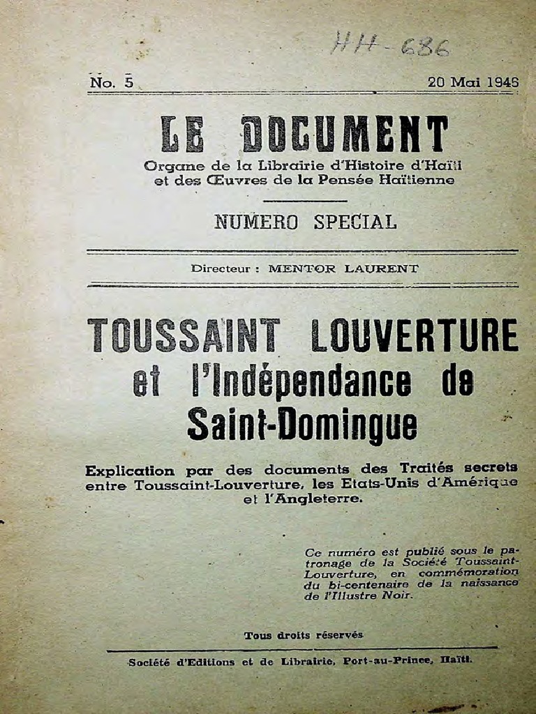 Toussaint Louverture Et L'independance | PDF