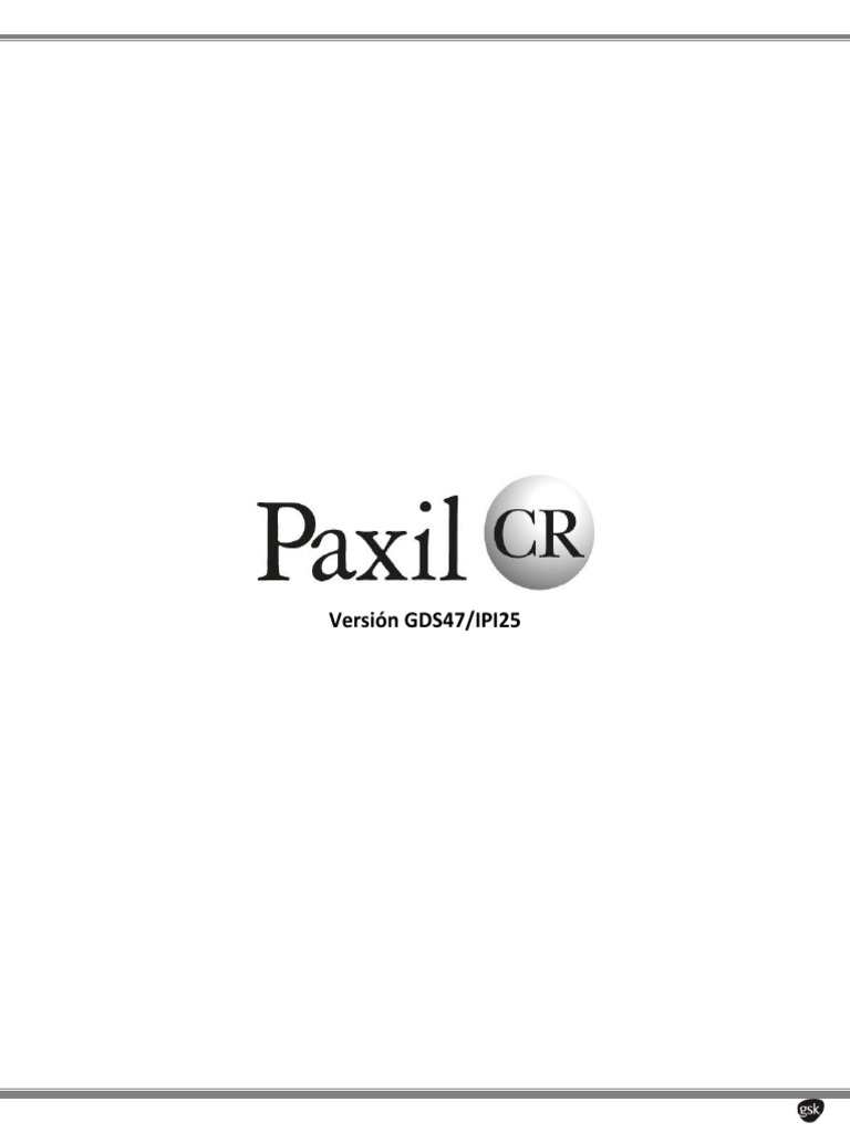 PAXIL CR-Tabletas de Liberacion Controlada | PDF | Drogas ...