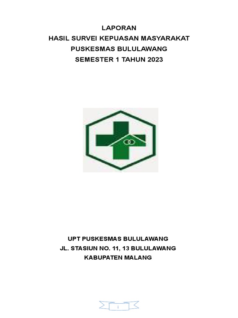 Laporan Survey Kepuasan Masyarakat SM 1 Tahun 2023 | PDF | Pengelolaan Keuangan & Uang