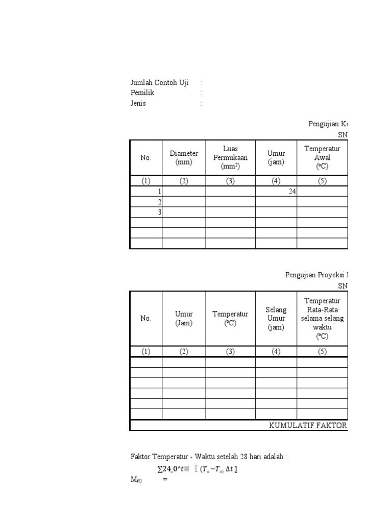 Job Mix PDD Silinder (SNI 2000) - k250 | PDF