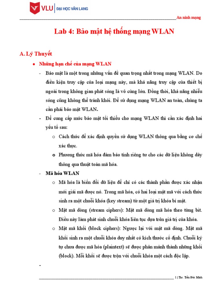 Lab 4. Bao Mat He Thong Mang WLAN | PDF