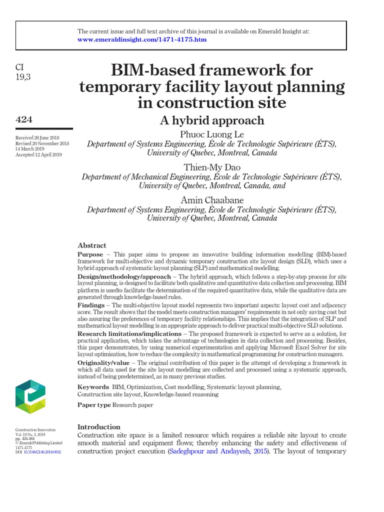 Em-Cijj190028 424..464 | PDF | Mathematical Optimization | Building Information Modeling